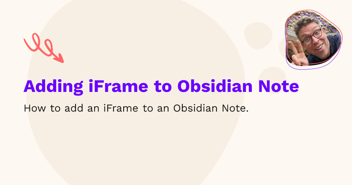 Adding iFrame to Obsidian Note