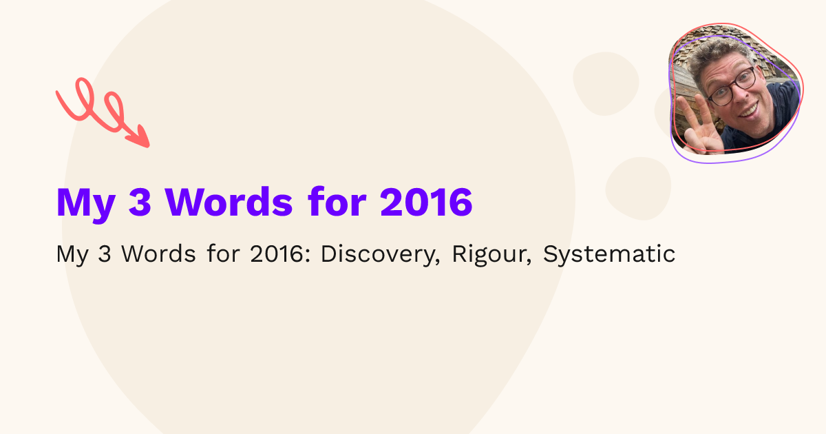 My 3 Words for 2016